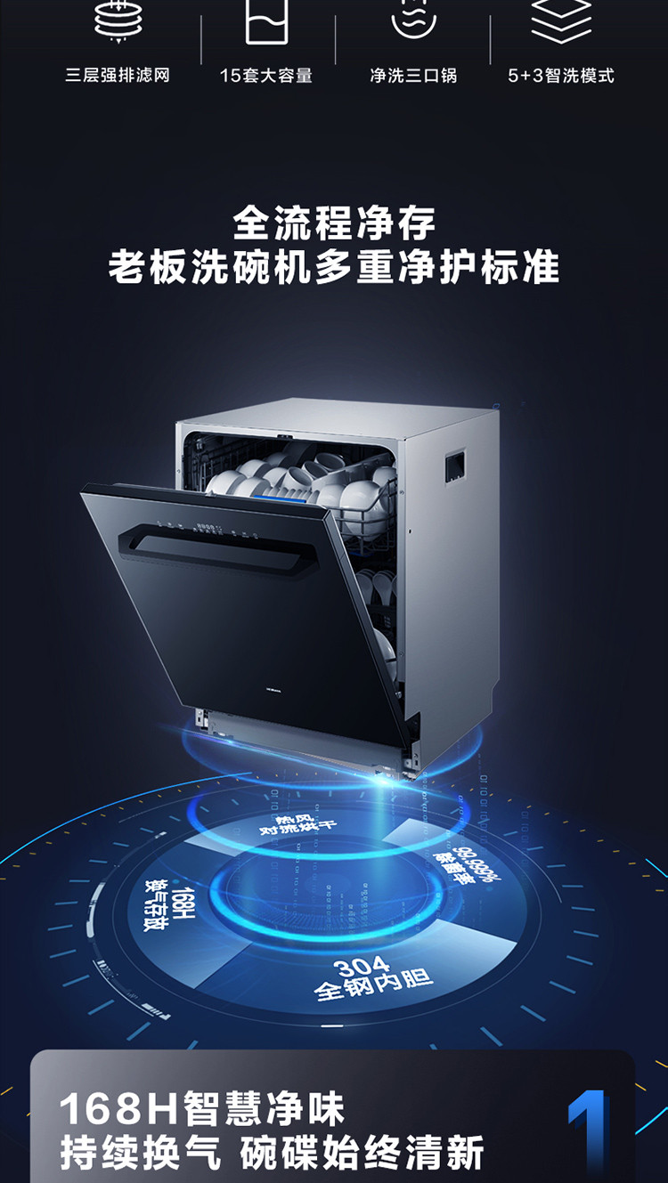 家用全自动洗碗机_洗碗机是否实用_哪个品牌洗碗机好-老板强力洗洗碗机W76-B500